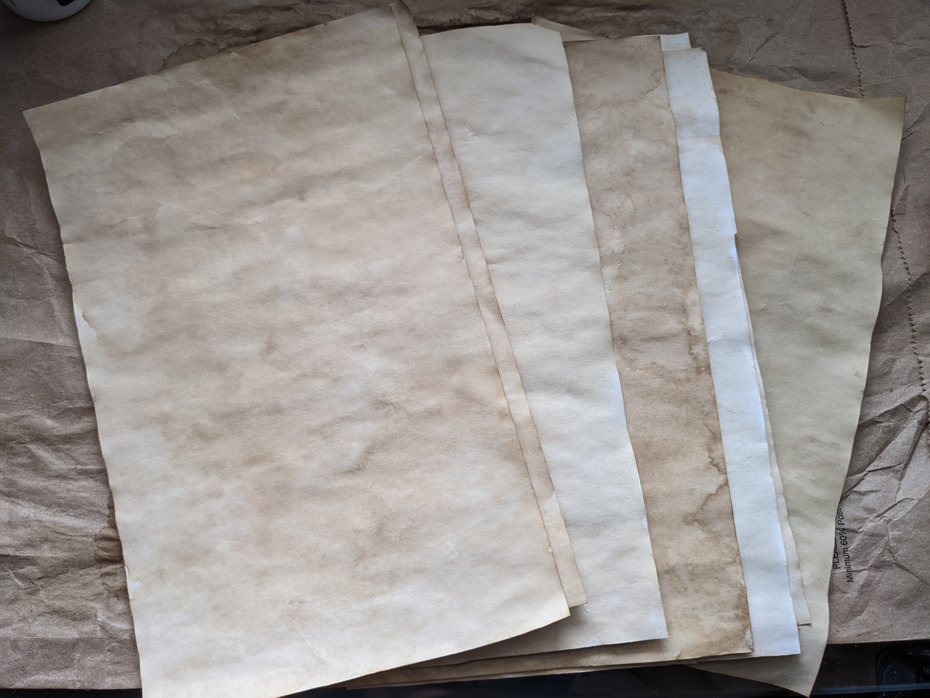 Coffee Dyed Paper for Junk Journaling - 25 Sheets - Etsy