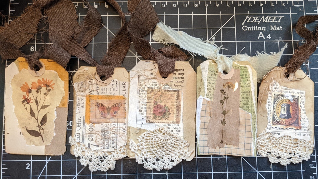 Junk Journal Embellishments - Journal Tags - Etsy