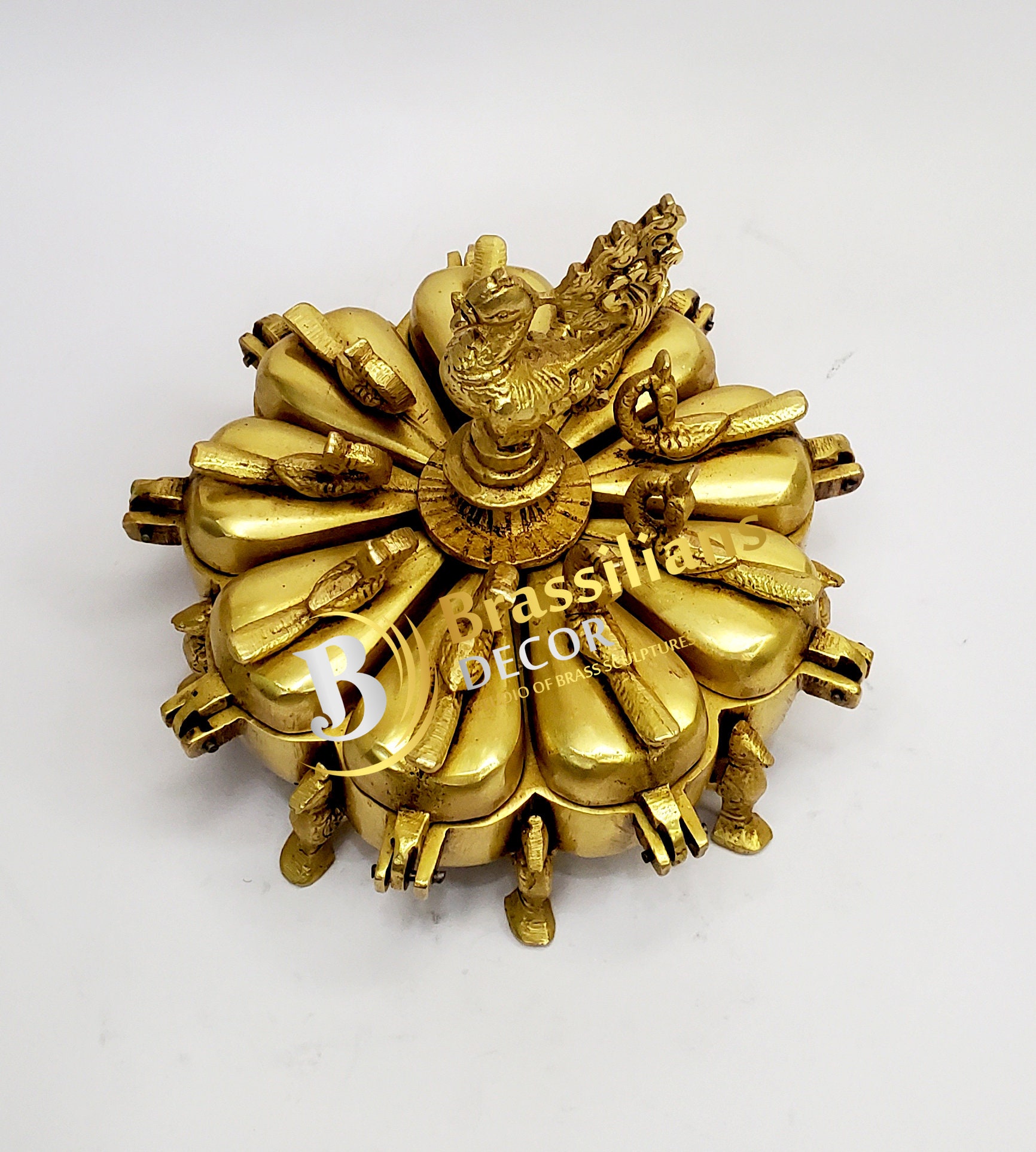 Brass Kumkum Box, Sindoor Box, Wedding Gift, Pooja Accessory, Kumkum ...