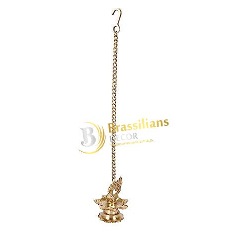 Brass Peacock Carved Hanging Diya Set, Brass Indian Diya Lamp, Brass ...
