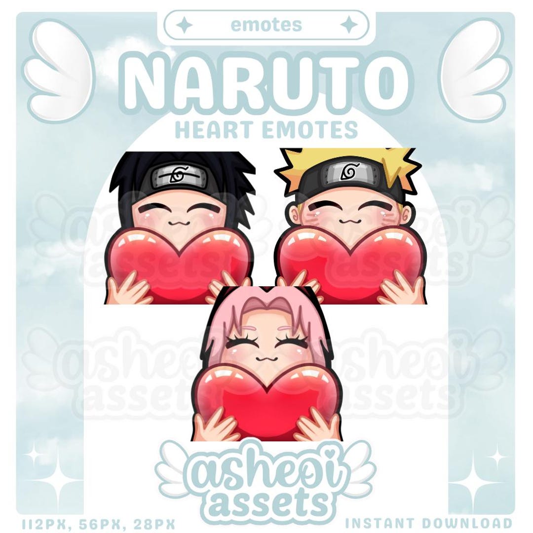 Love / Heart Emotes | 3 Twitch Emote Bundle | Digital Download | Sasuke ...