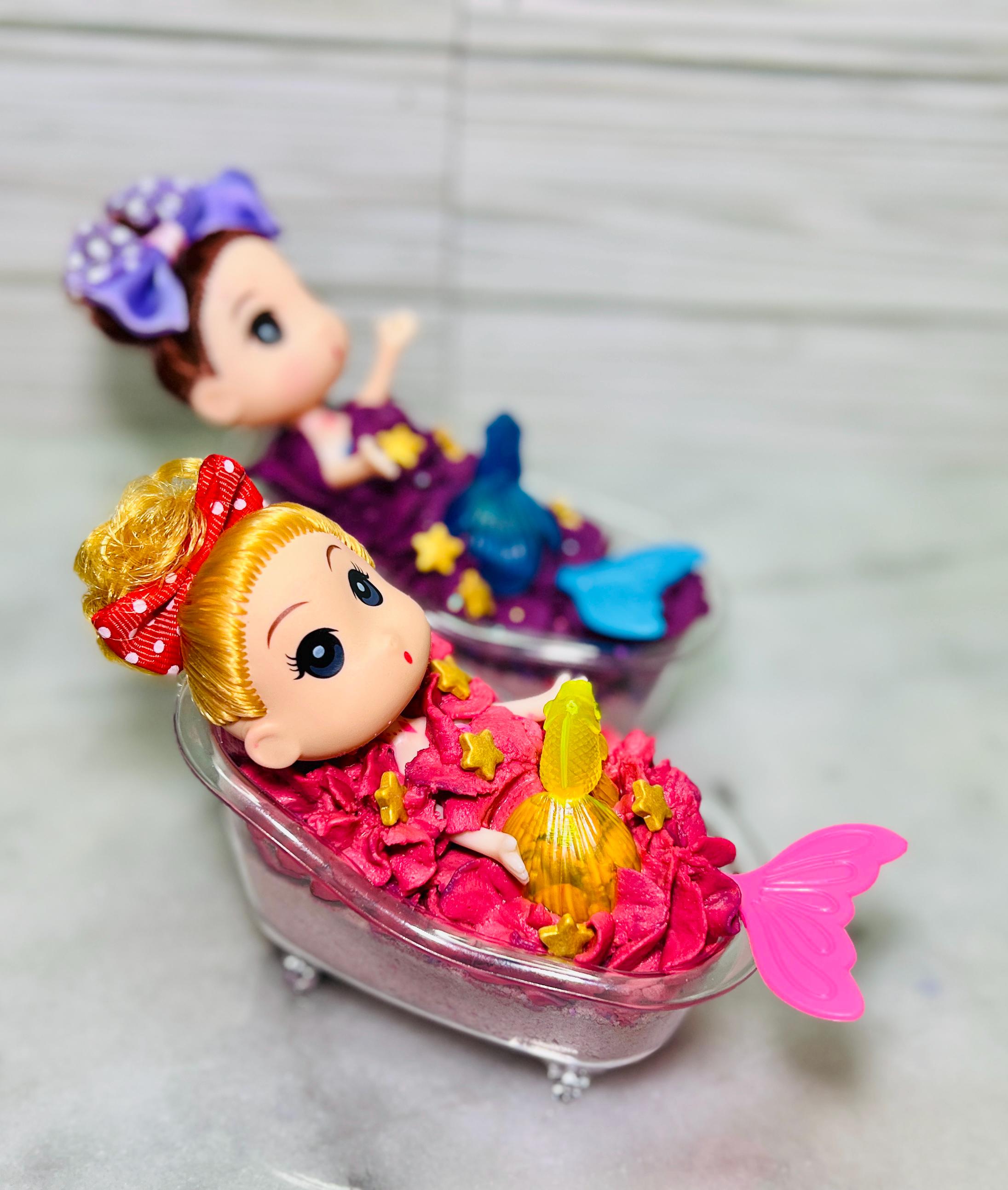 Mermaid Doll Bath Tub Toy With Bubble Bath | Cute Bubble Bath Mermaid ...
