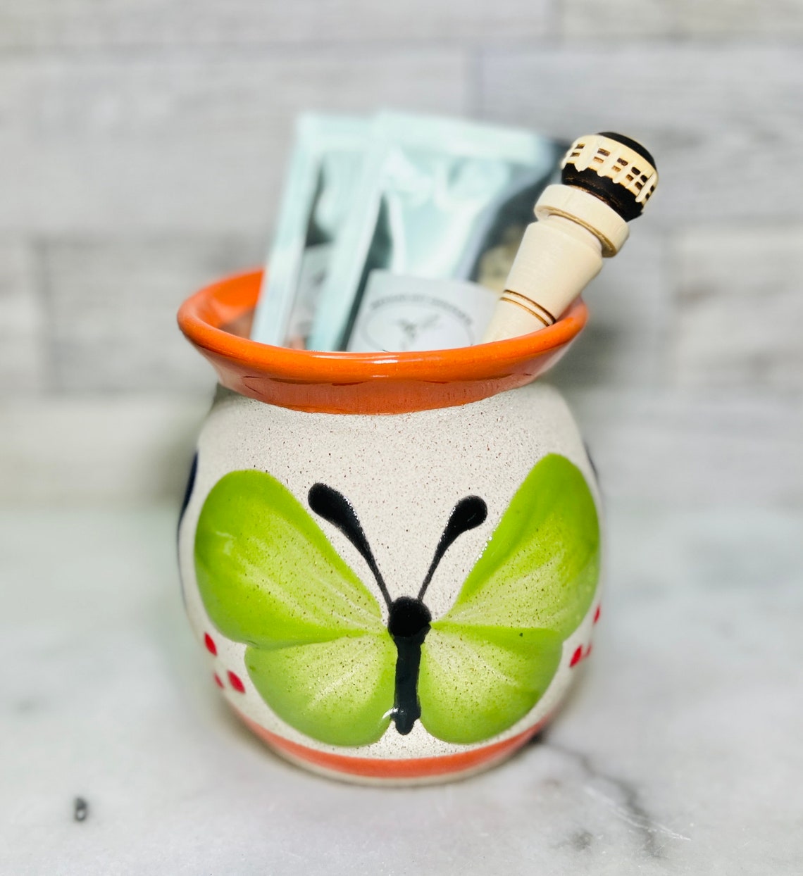 Butterfly Jarrito & Molinillo Gift Set | Authentic Mexican Hot ...