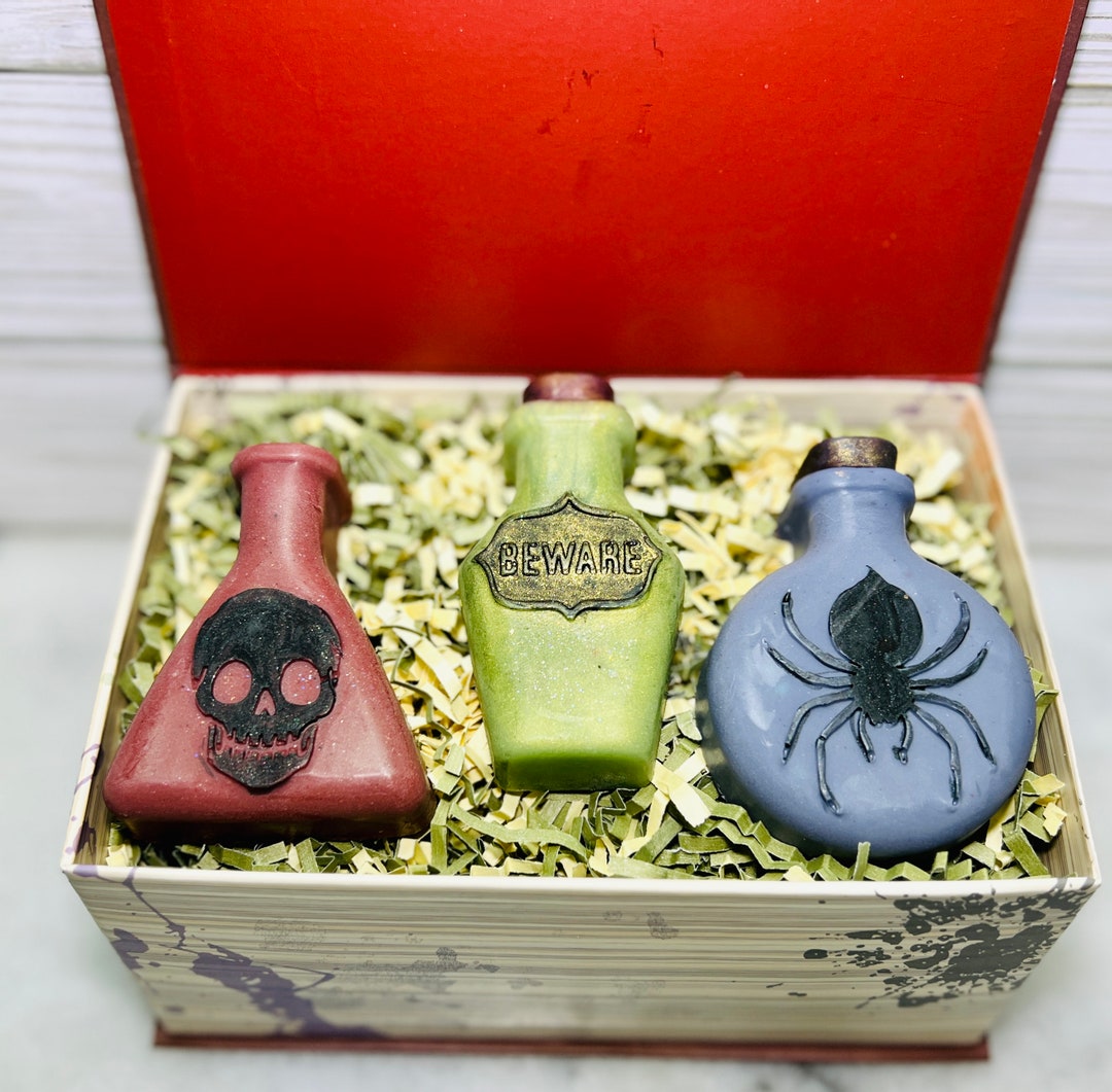 Apothecary Bottle Shaped Soap Chemist Soap Set 3 Piece Bottle Soaps Lab ...