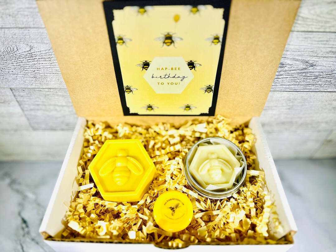 Hap-bee Birthday SMALL Gift Set | Cute 3 Piece Honey Bee Gift Set ...