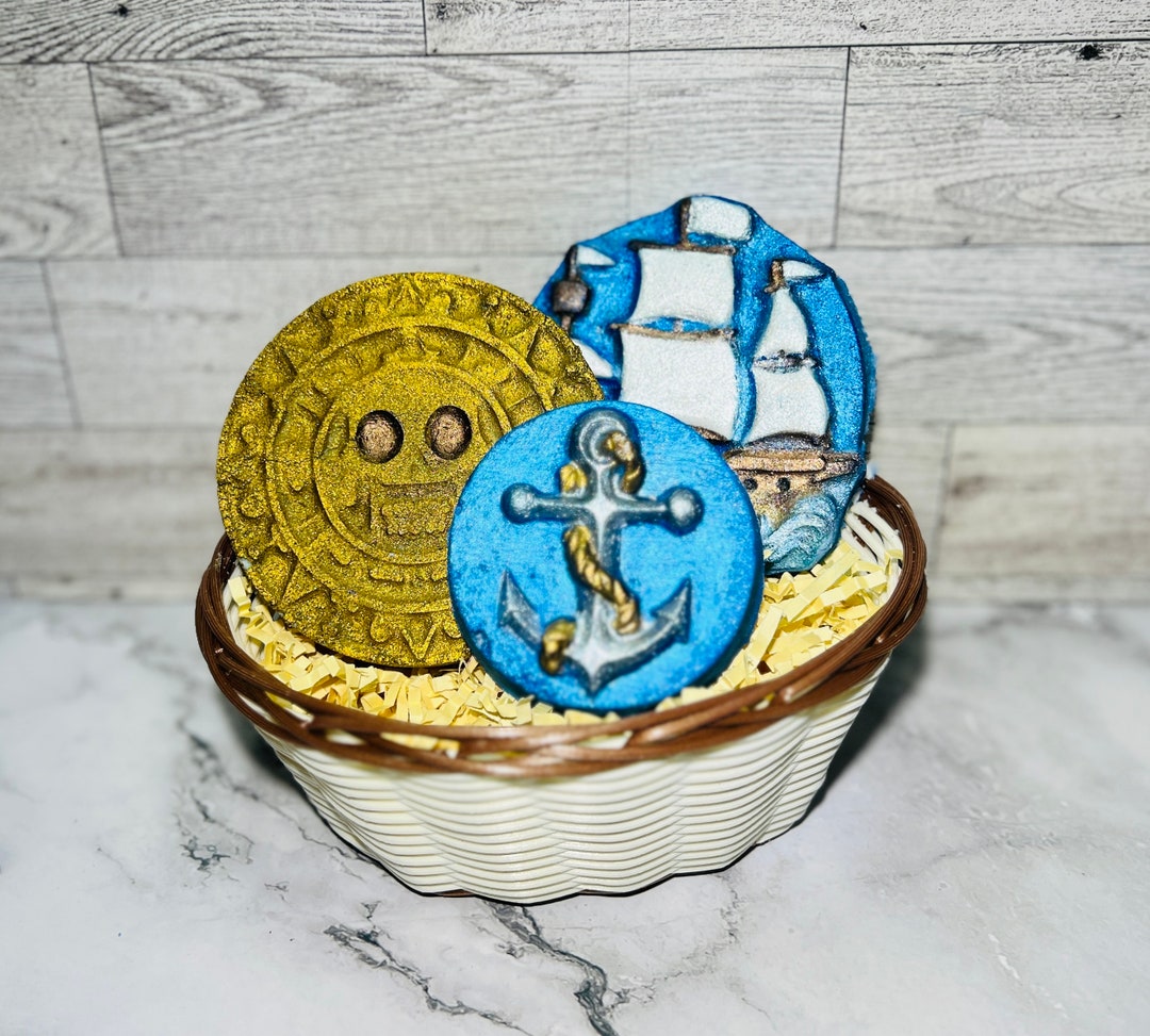 Sea Pirate Bath Set 3 Piece Sea Pirate Soap and Bath Bomb Set High Seas ...