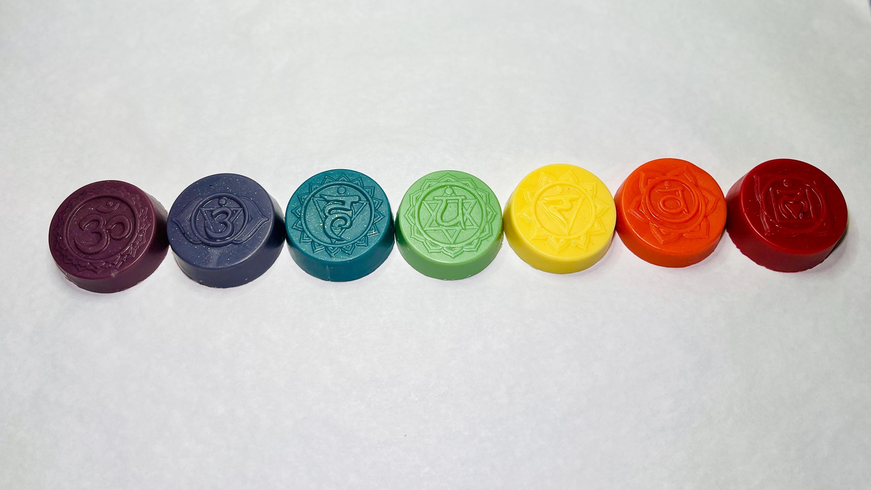Chakra Soaps 7 Chakras Gift Set Chakra Soap Chakra Symbols Soaps Set OR ...