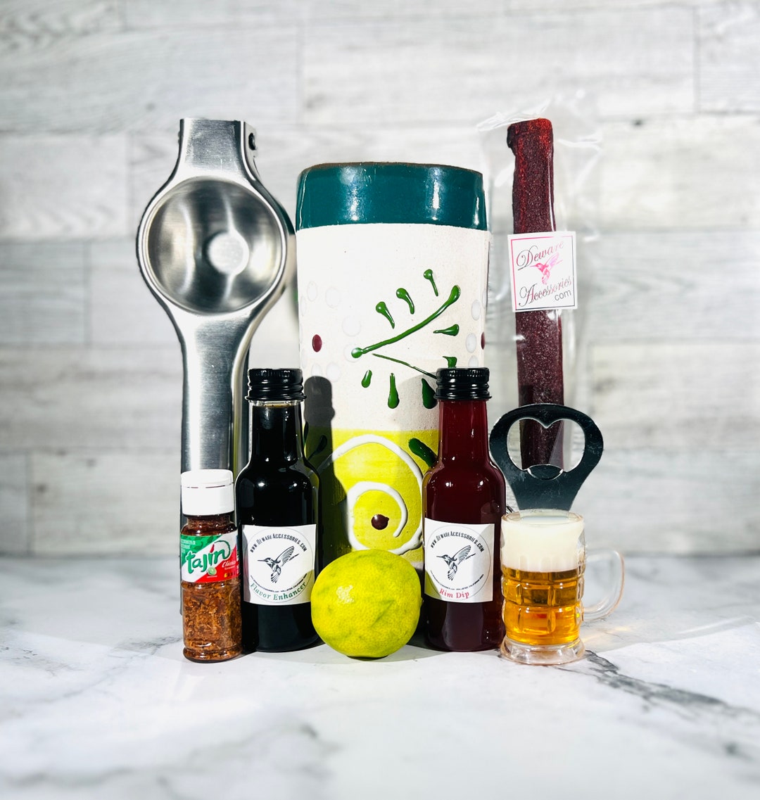 Tall Michelada Kit | Michelada Clay Tumbler Make It Yourself | Chavela ...