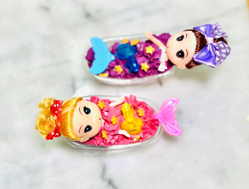 Mermaid Doll Bath Tub Toy With Bubble Bath Cute Bubble Bath Mermaid ...