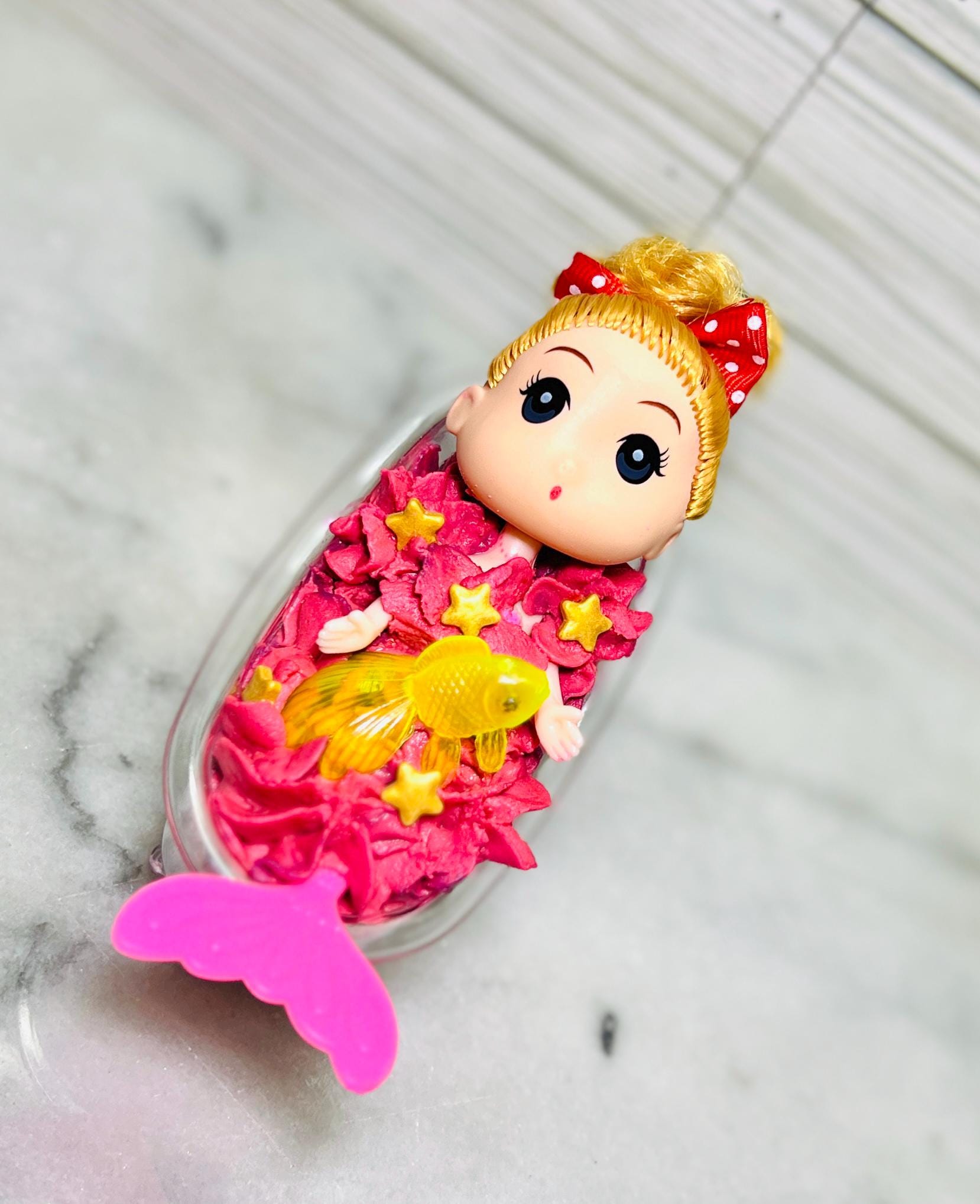 Mermaid Doll Bath Tub Toy With Bubble Bath Cute Bubble Bath Mermaid ...