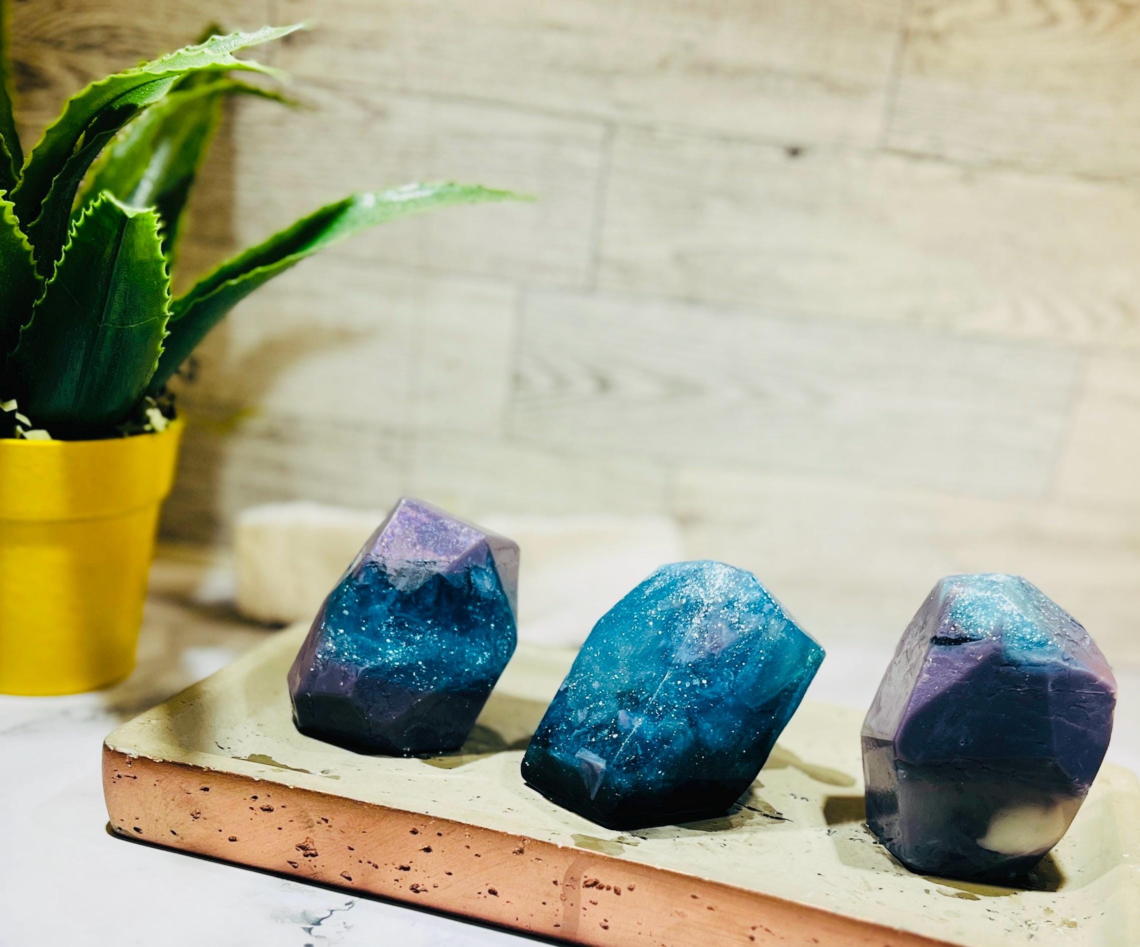 Crystal Gemstone Soap Gift Box Surprise Gem Soap Crystal Soaps Set of 2 ...