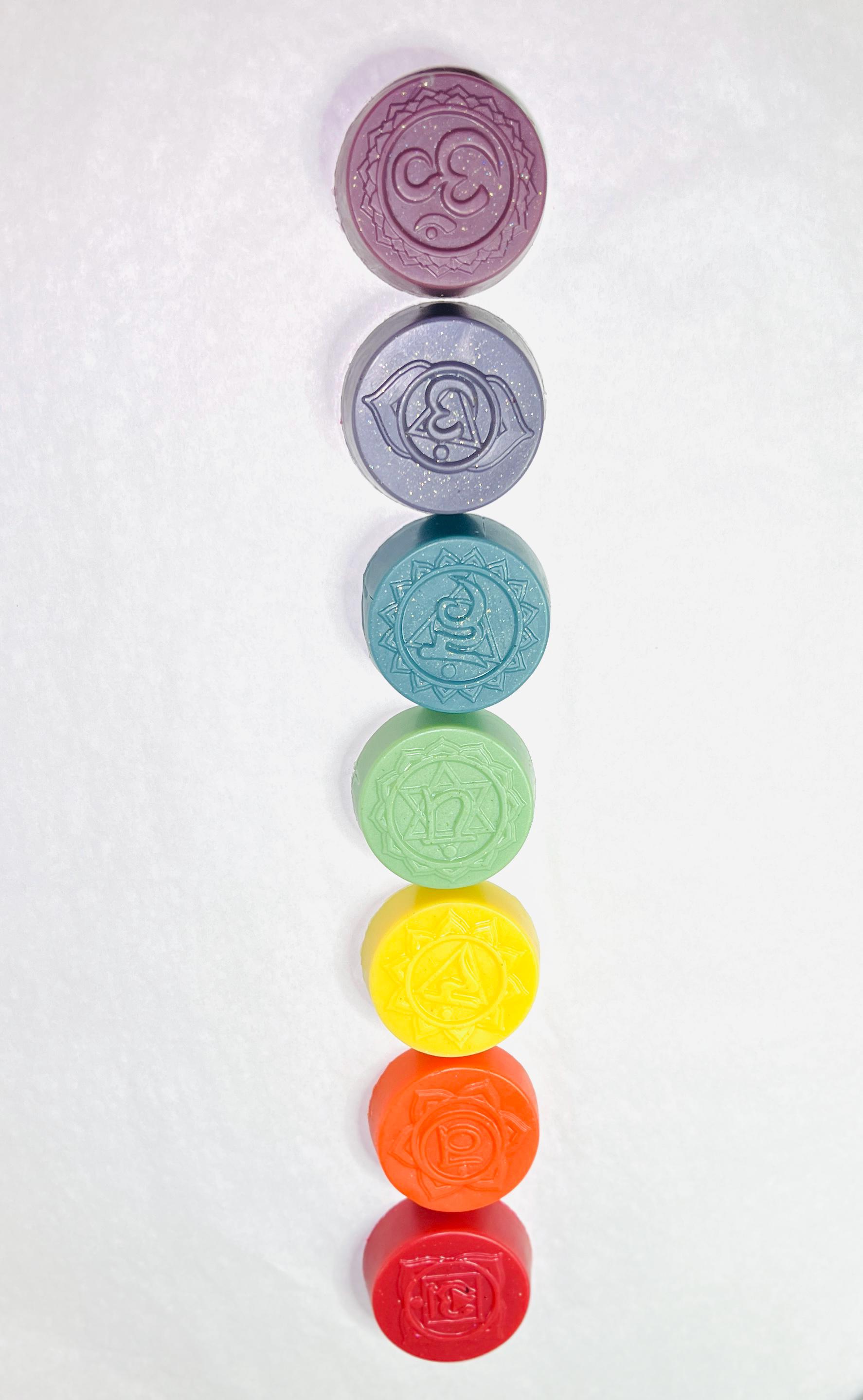 Chakra Soaps 7 Chakras Gift Set Chakra Soap Chakra Symbols Soaps Set OR ...