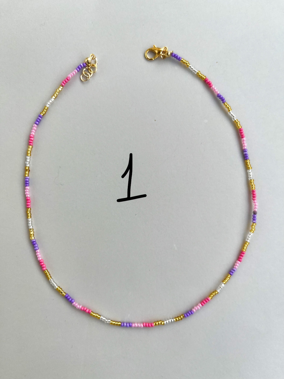 Tiny Bead Necklace for Woman Seed Bead Necklace Handmade Beaded Small ...