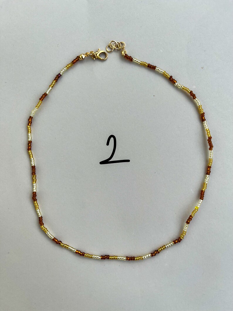 Tiny Bead Necklace for Woman Seed Bead Necklace Handmade Beaded Small ...