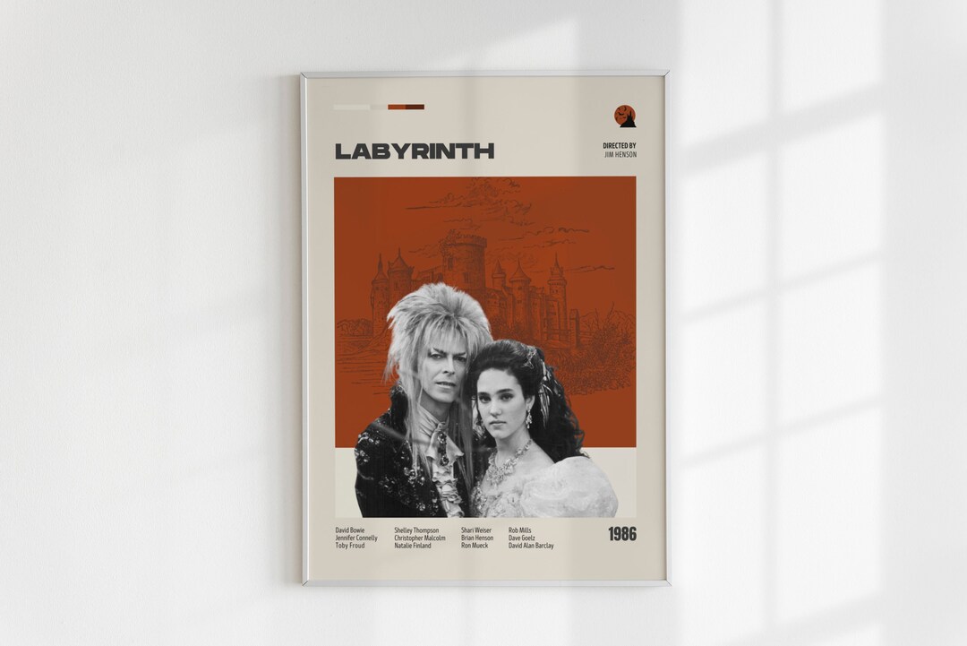 Cartel del laberinto, Jim Henson, Póster de película minimalista ...