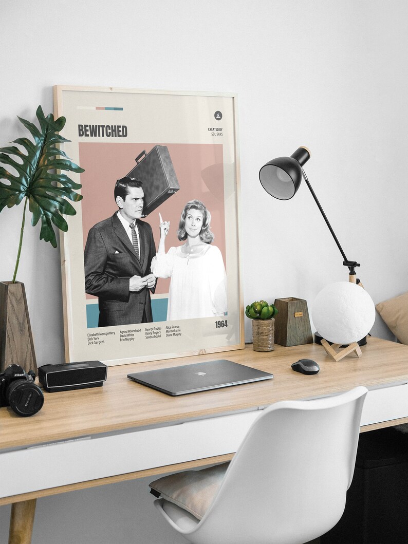 Bewitched Poster, Sol Saks, Minimalist Tv Series Poster, Wall Art Print ...