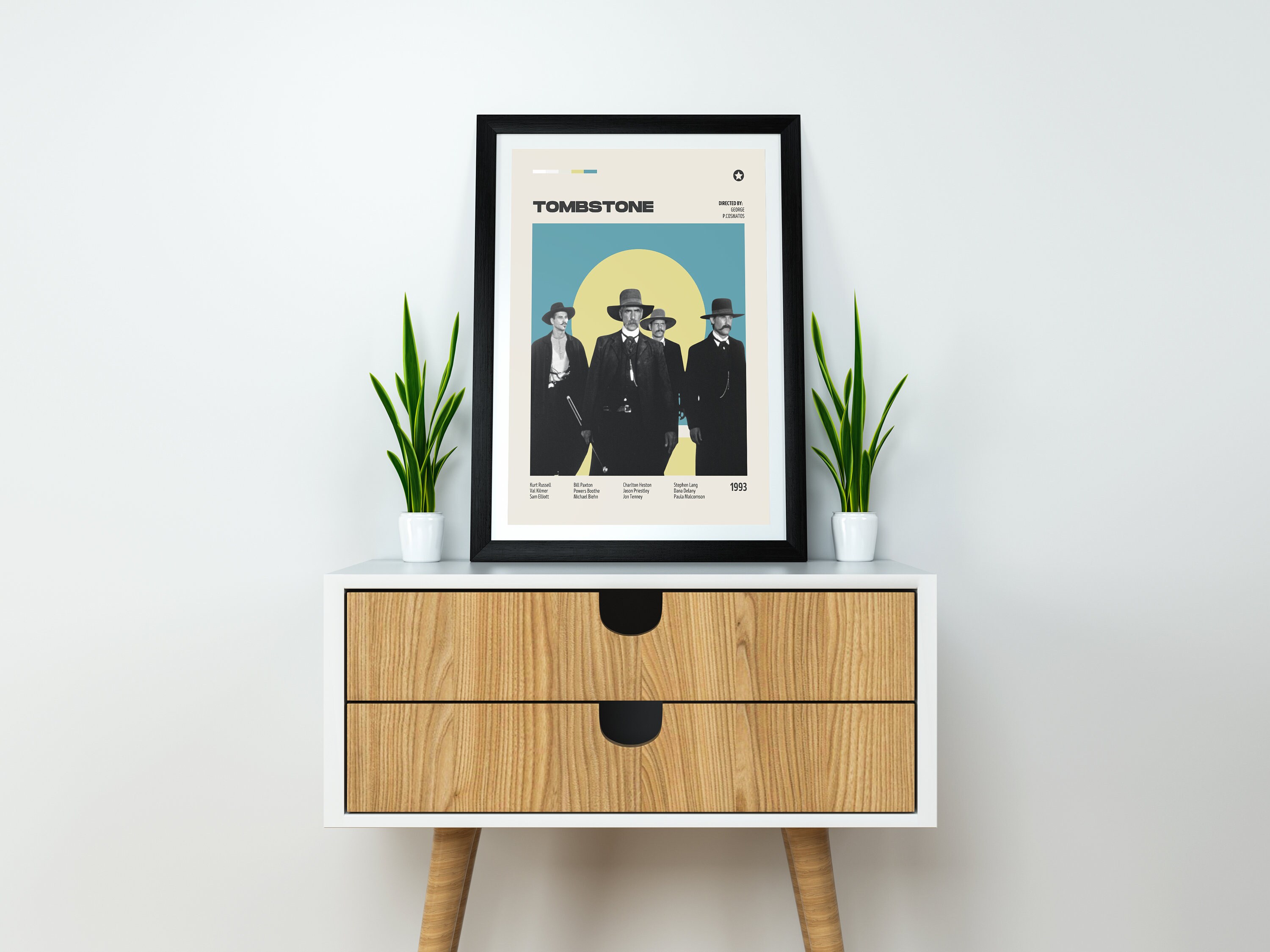 Tombstone Poster, George P. Cosmatos, Minimalist Movie Poster, Wall Art ...