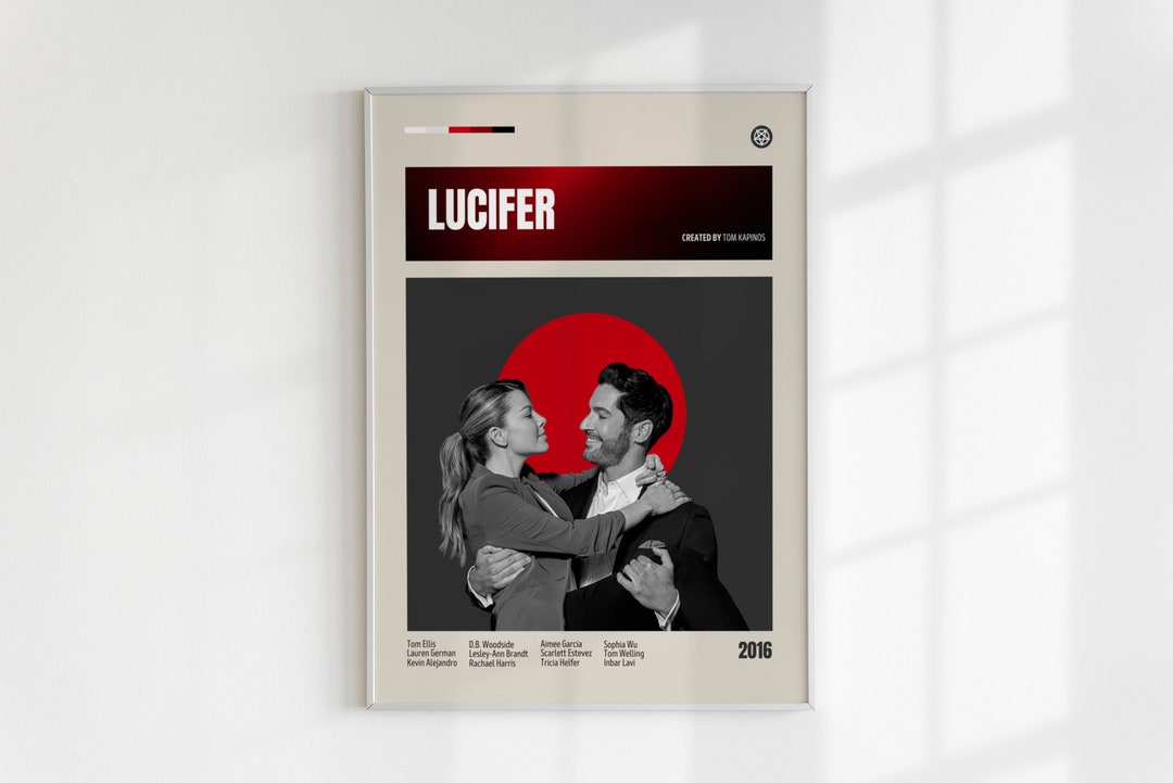 Lucifer Poster, Tom Kapinos, Minimalist Tv Series Poster, Wall Art ...