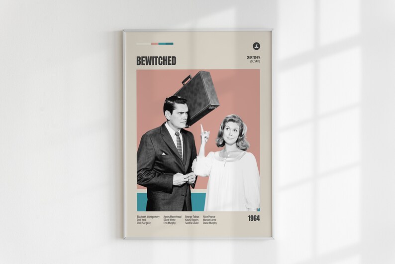 Bewitched Poster, Sol Saks, Minimalist Tv Series Poster, Wall Art Print ...