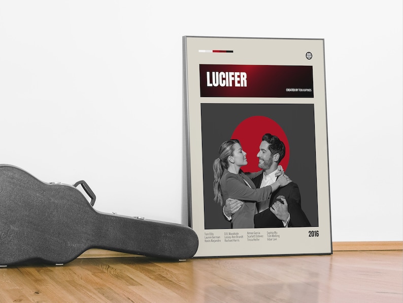 Lucifer Poster, Tom Kapinos, Minimalist Tv Series Poster, Wall Art ...