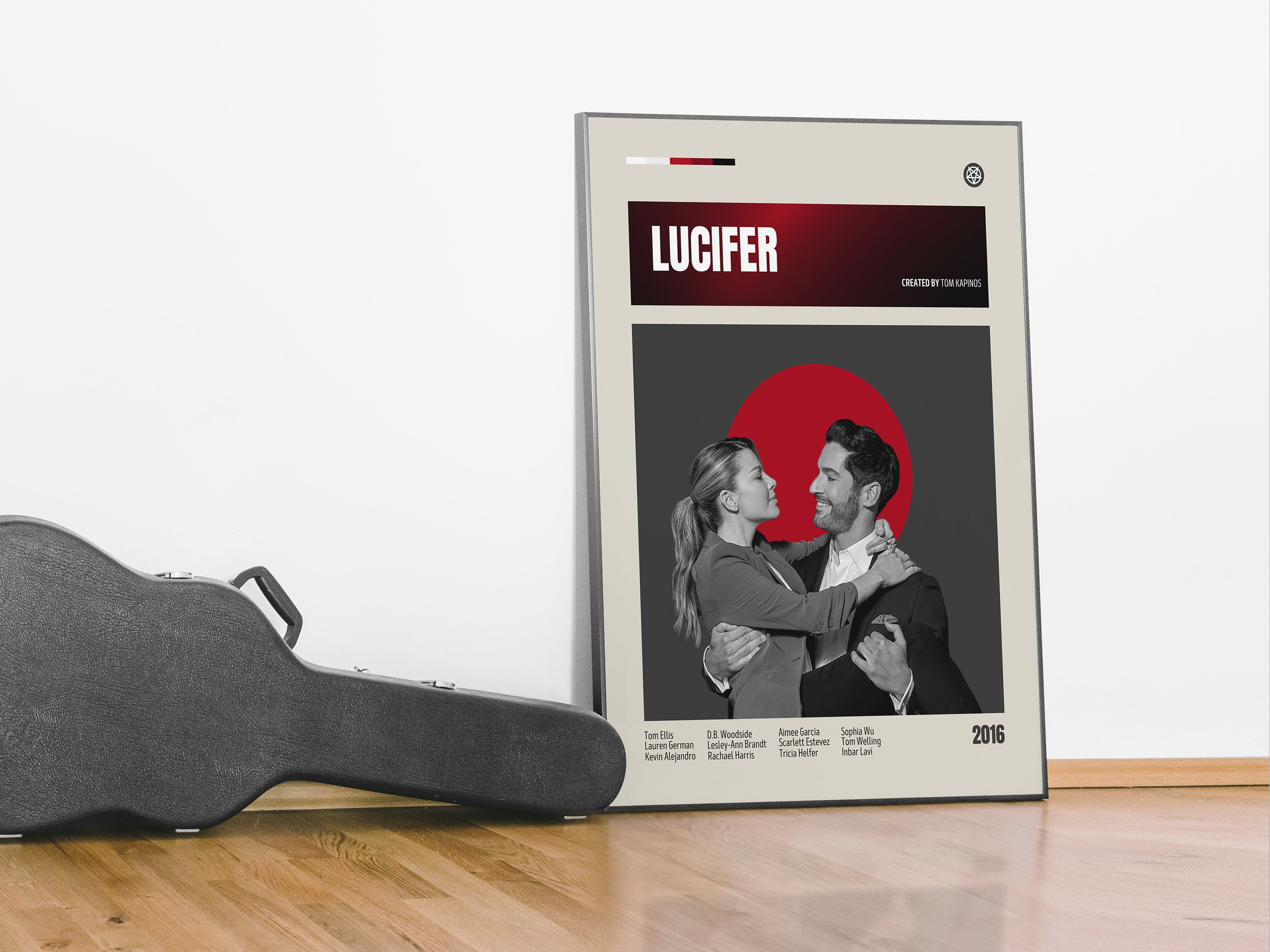 Lucifer Poster, Tom Kapinos, Minimalist Tv Series Poster, Wall Art ...