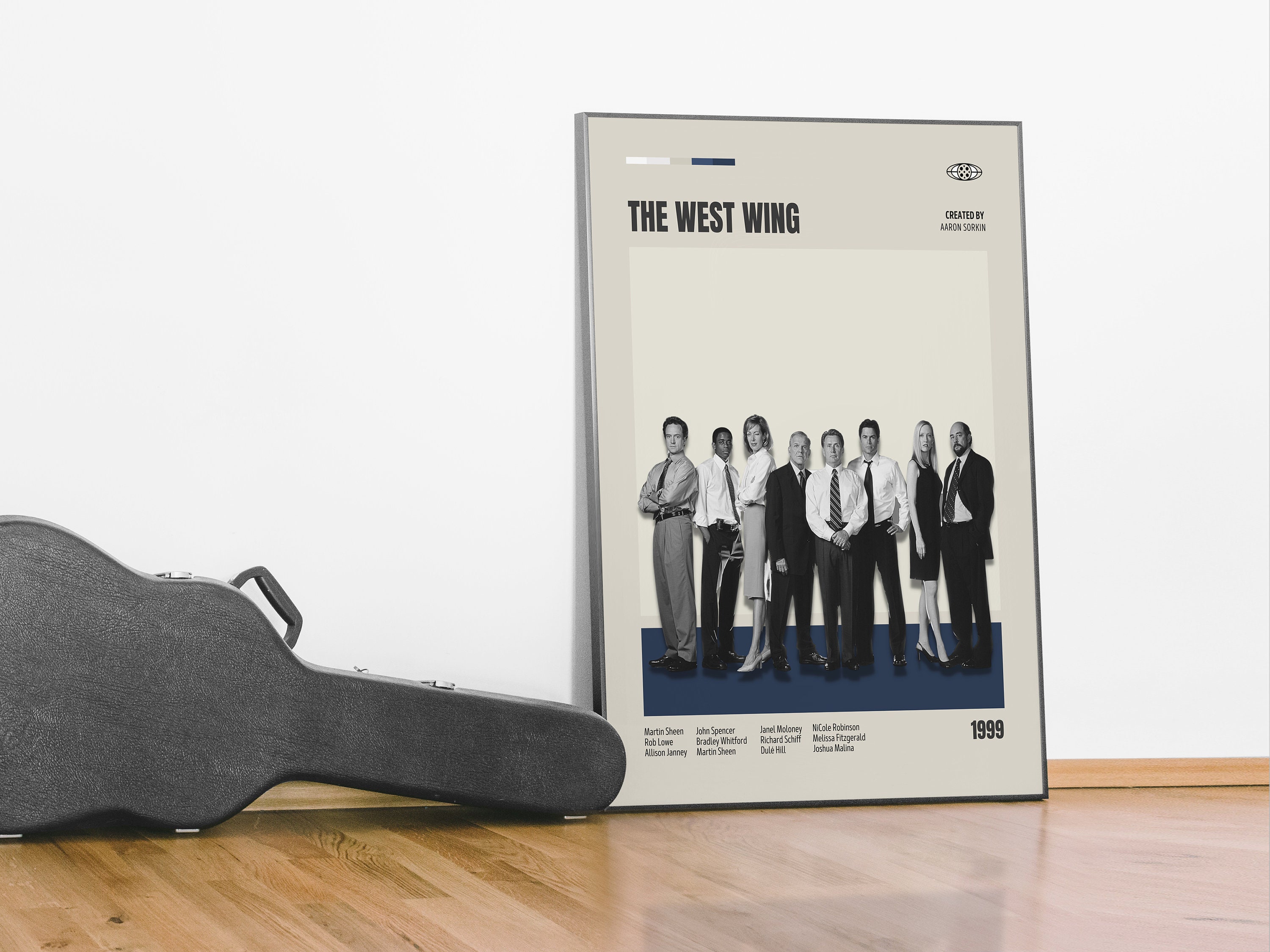 The West Wing Poster, Aaron Sorkin, Retro Tv Series Print, Modern ...