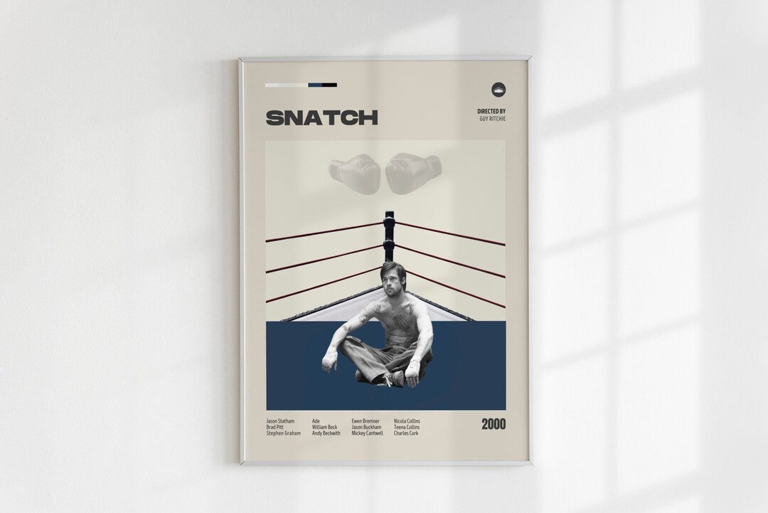 Snatch Poster Jason Statham Brad Pitt Minimalist Movie - Etsy Canada