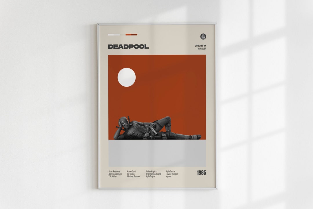 Deadpool Poster Tim Miller Minimalist Movie Poster Wall Art - Etsy