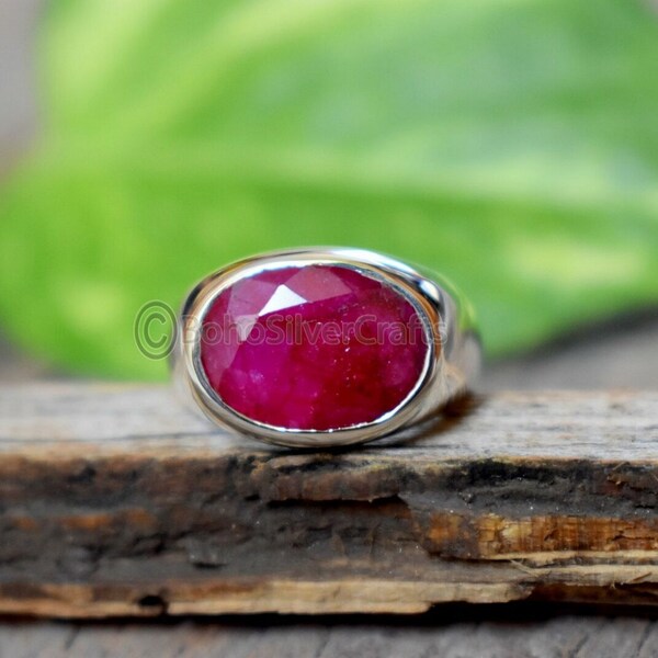 Raw Ruby Ring - Etsy