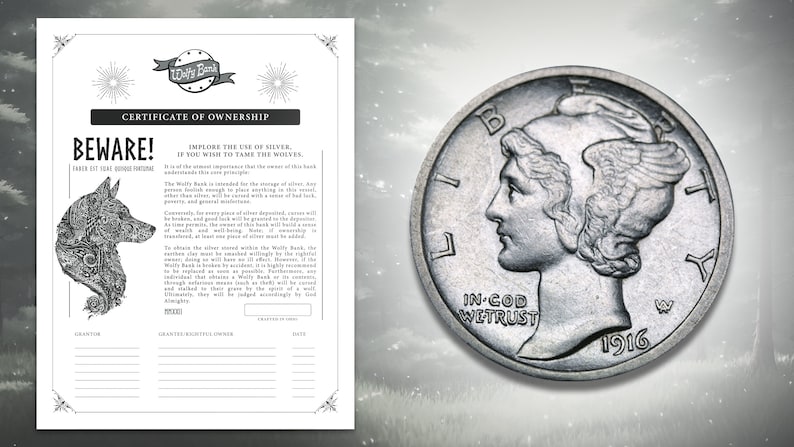 Wolfy Bank the Wolf Bank - Etsy