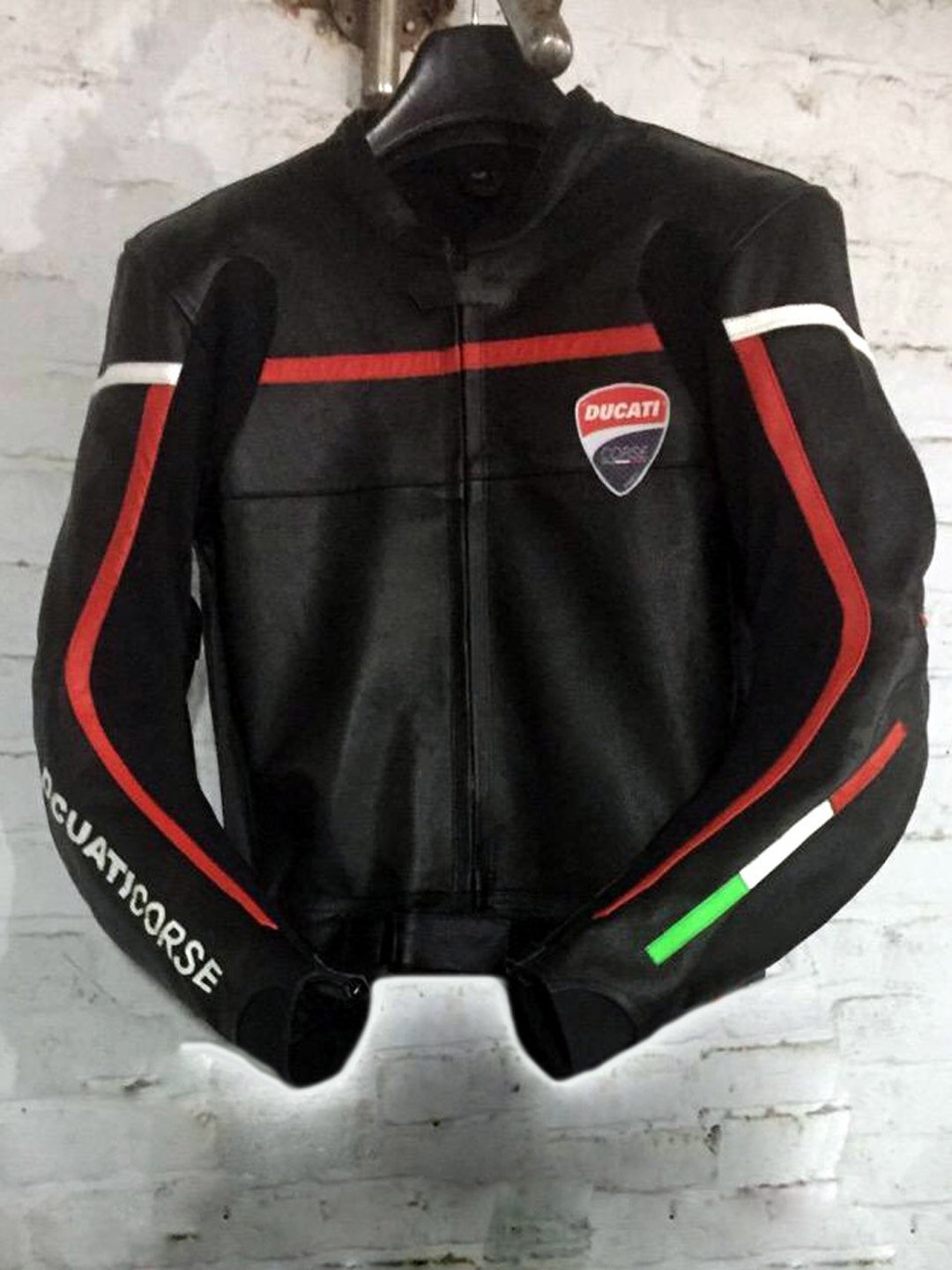 Men Ducati Motorbike Racing Leather Jacket Color Black Available All ...
