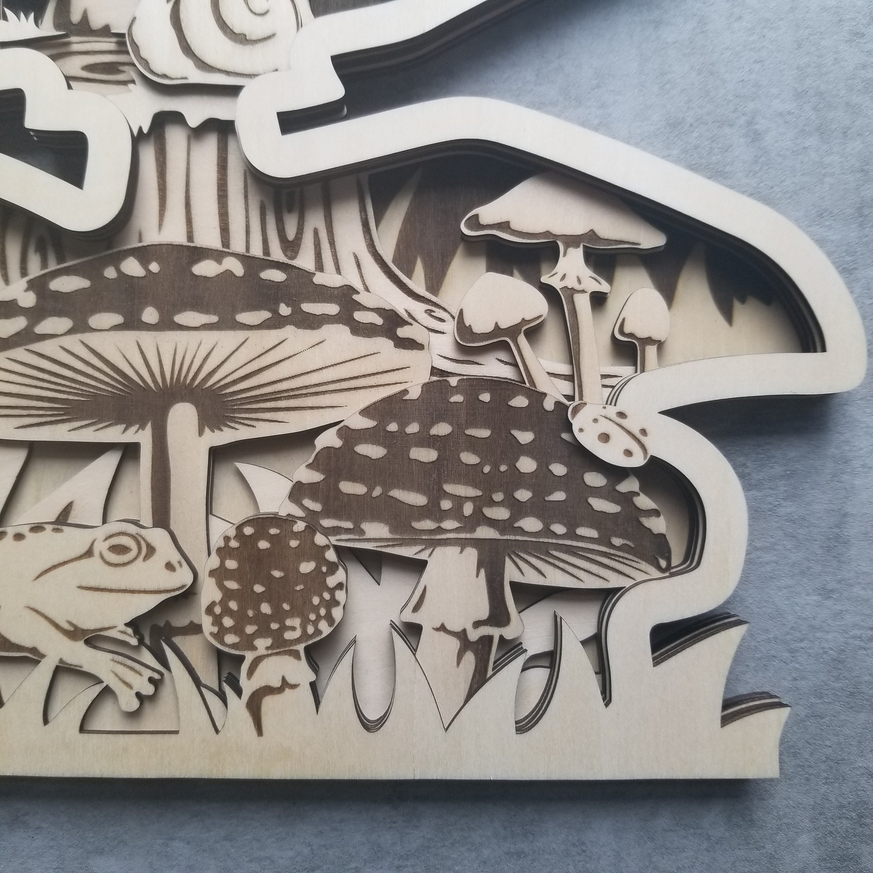 Mushroom 5 Layer Art Piece SVG Laser Cut Digital Vector File - Etsy