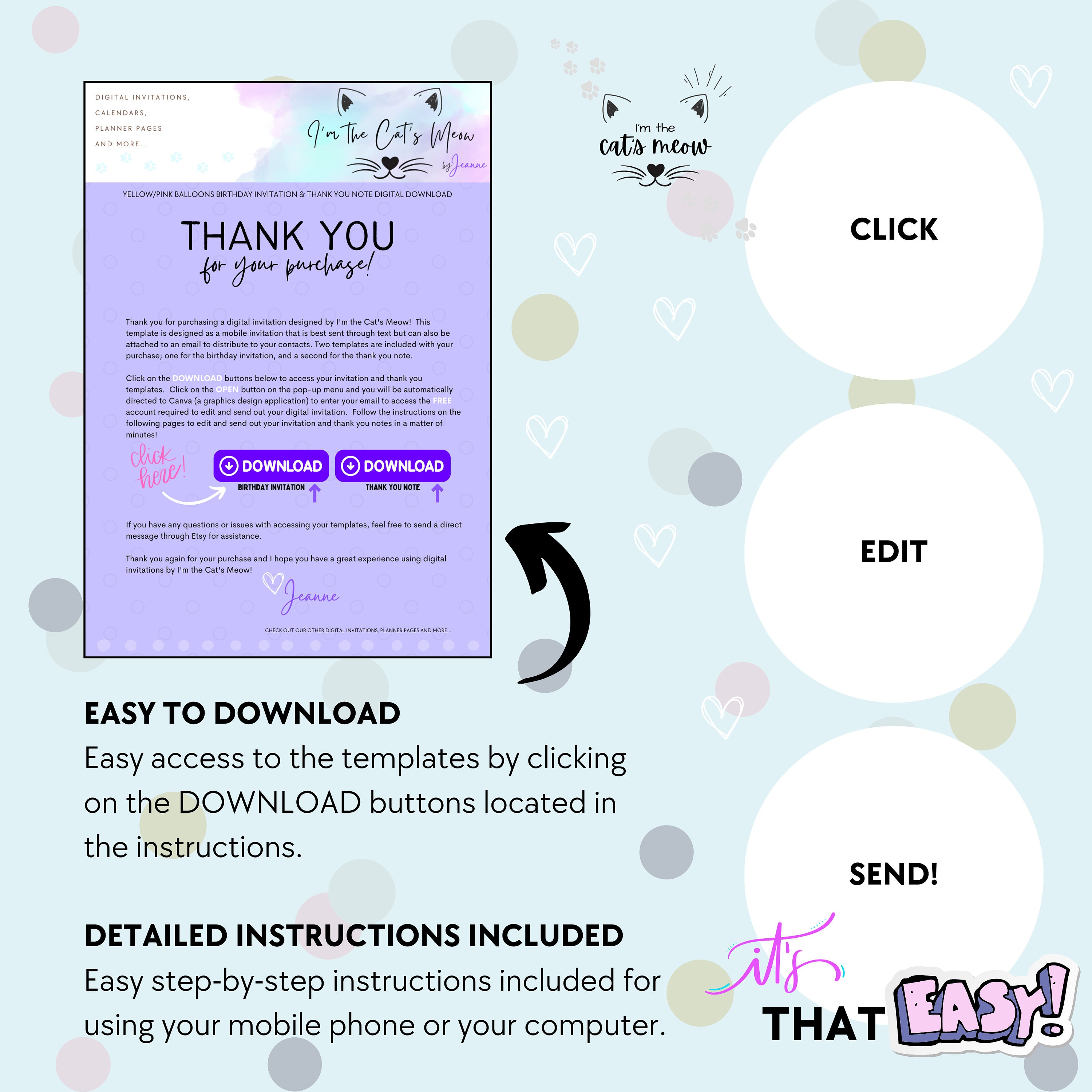 DIGITAL Invitation, Baby Shower Invitation, It's a Boy, Editable ...