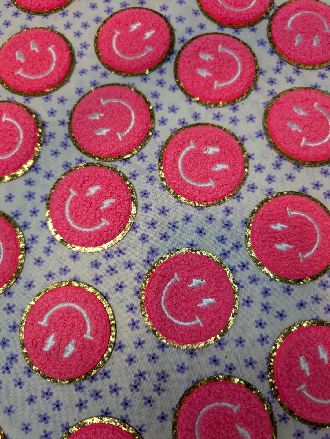 Smiley Face Iron on Patch (set of 10) - Etsy