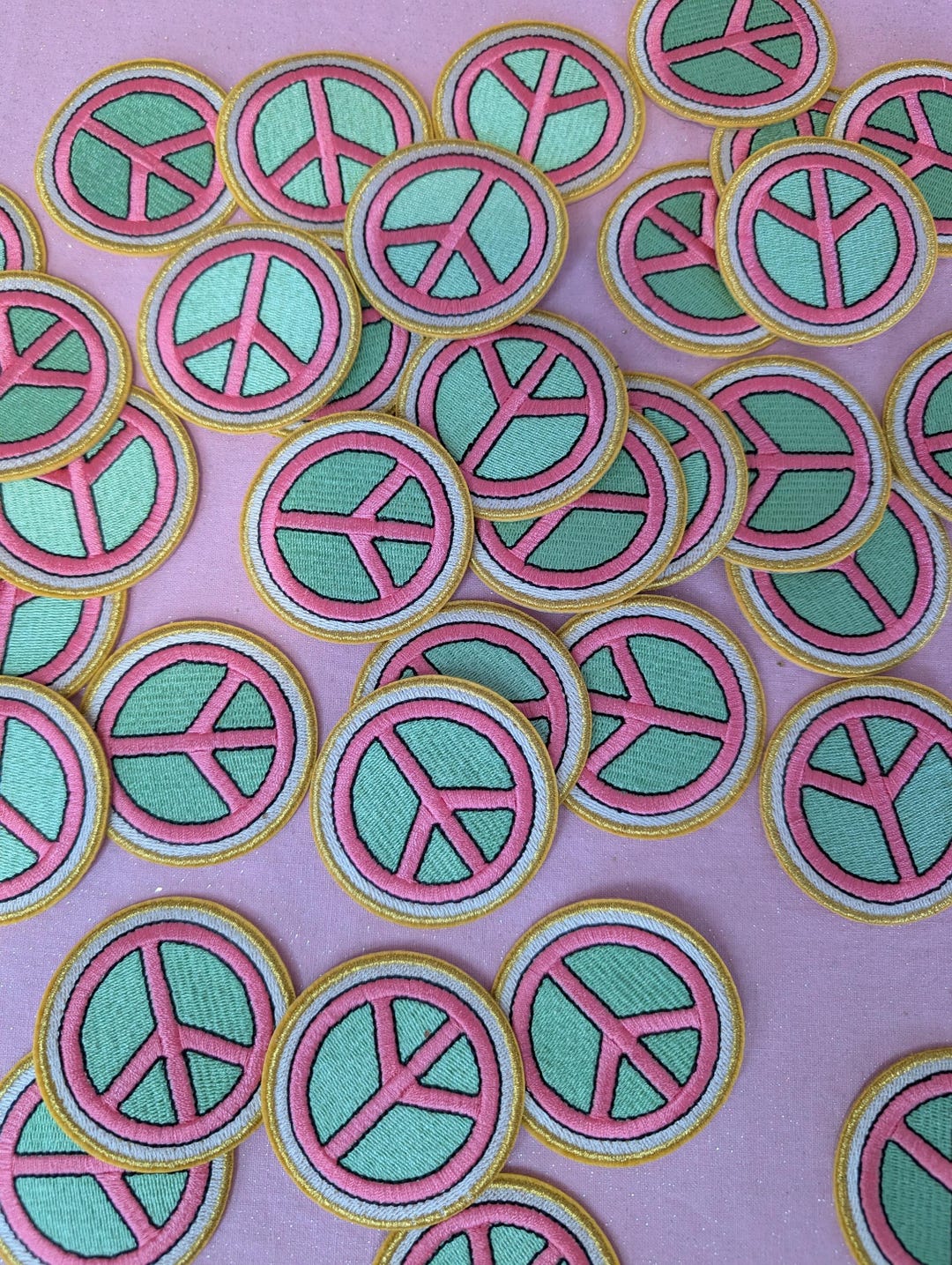 10 Peace Sign Iron on Patch - Etsy