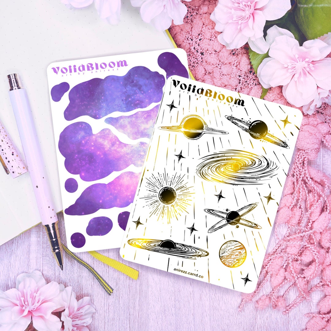 Celestial Gold Foil Sticker Sheets Stickers for Journals - Etsy