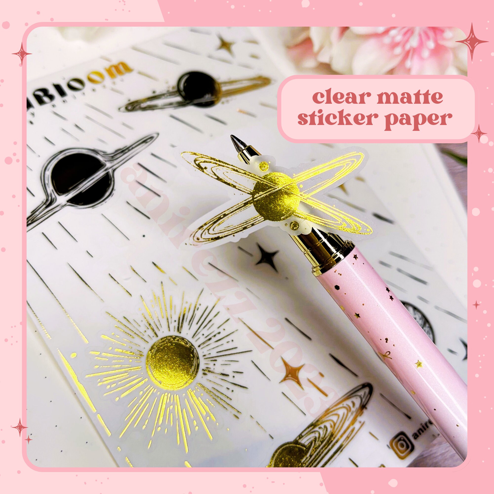 Celestial Gold Foil Sticker Sheets Stickers for Journals, Planners ...