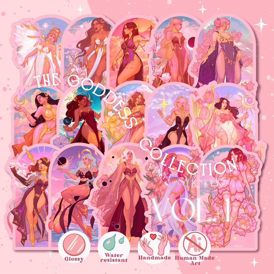 The Goddess Collection Vol. 1 Vinyl Stickers - Ethereal Original Art ...