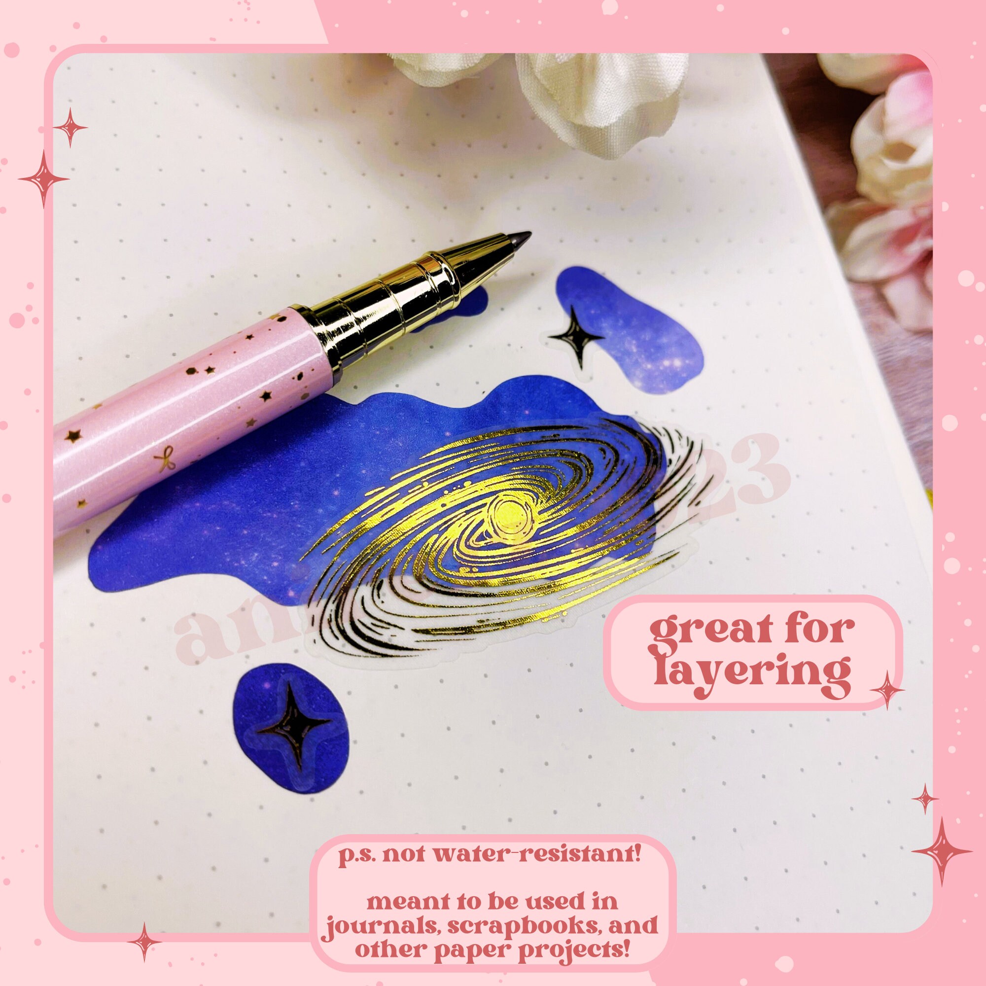 Celestial Gold Foil Sticker Sheets Stickers for Journals, Planners ...