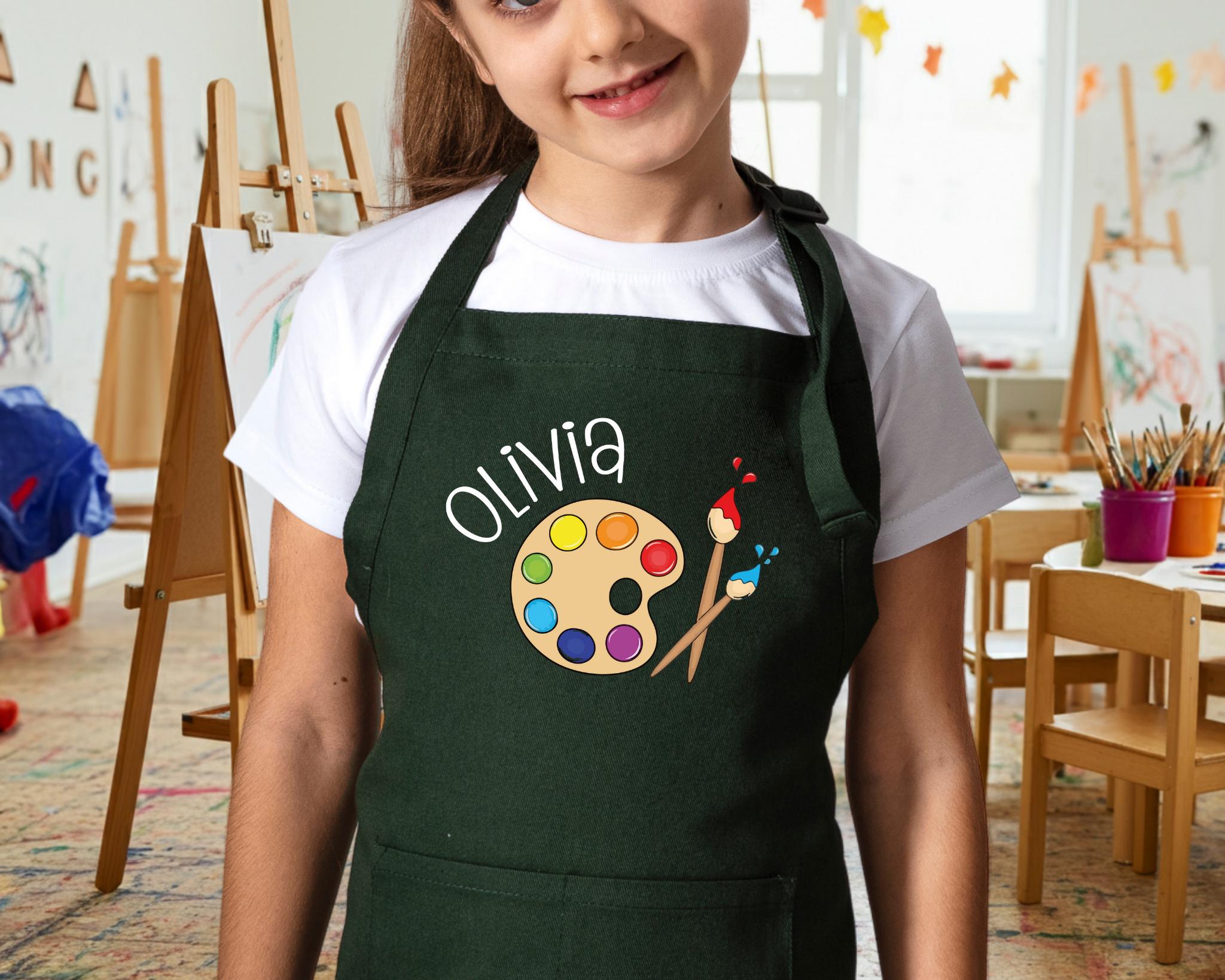 Kids Art Apron, Custom Painted Style (adjustable, Multiple Colors) - Etsy