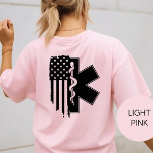 EMS Star of Life Shirt Distressed American Flag EMT Paramedic T-shirt ...