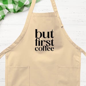 But First Coffee Apron, Coffee Saying Aprons, Coffee Barista Apron ...
