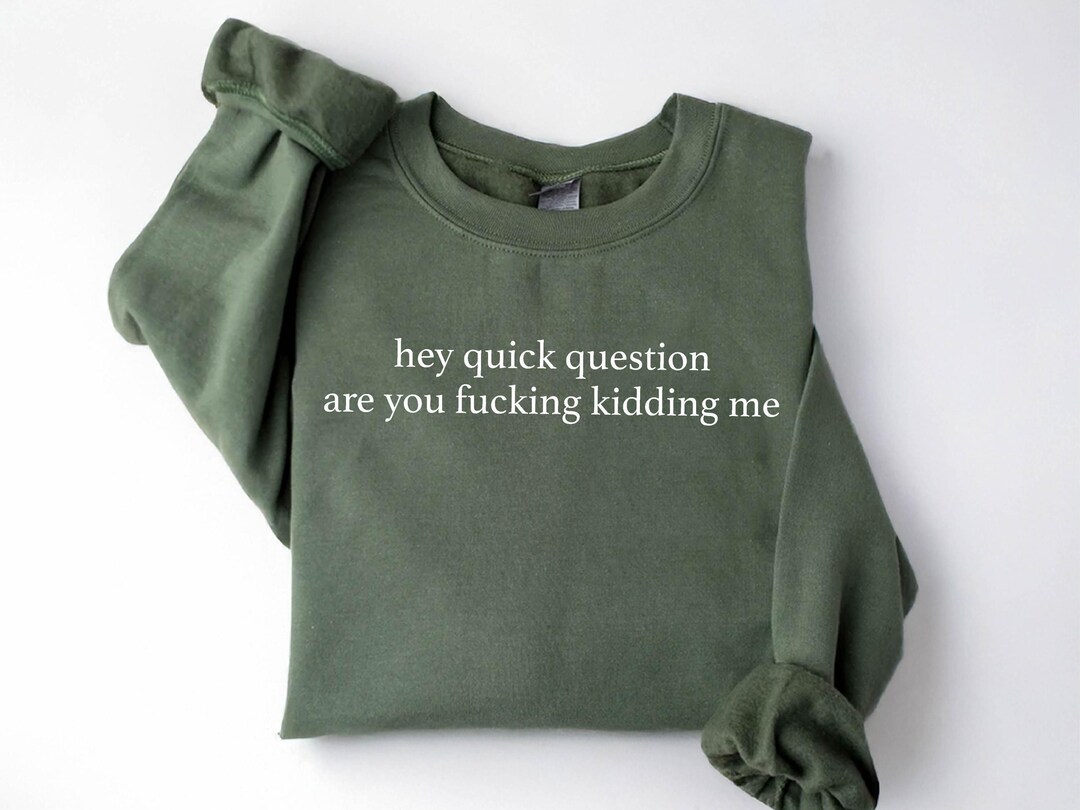 Funny Sarcasm Sweatshirt: Hey Quick Question, Trendy Humor Hoodie - Etsy
