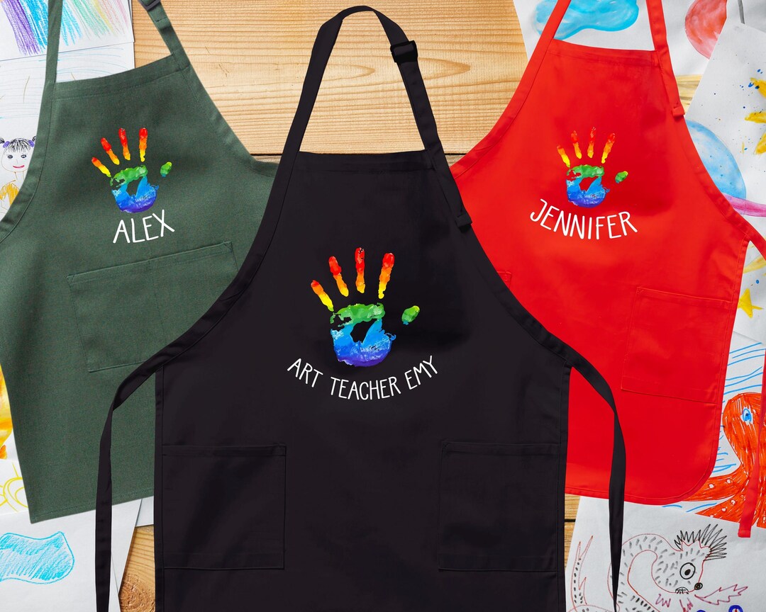 Art Teacher Mrs Custom Apron, Art School Custom Apron, Trendy Art ...