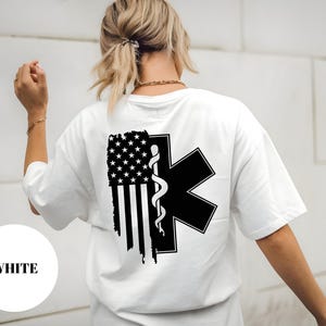 EMS Star of Life Shirt Distressed American Flag EMT Paramedic T-shirt ...