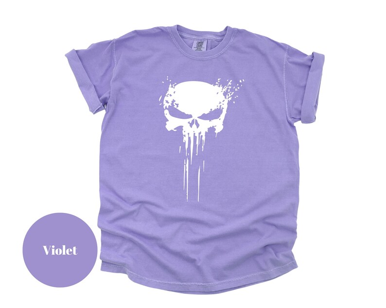 Comfort Colors® Distressed Skull Graphic Tee - Grunge Bleached Style - Etsy