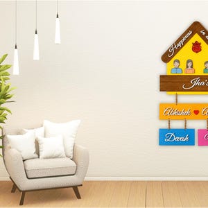 Personalized Family Name Plate Custom Wooden Name Sign Door Nameplate ...