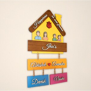 Personalized Family Name Plate Custom Wooden Name Sign Door Nameplate ...