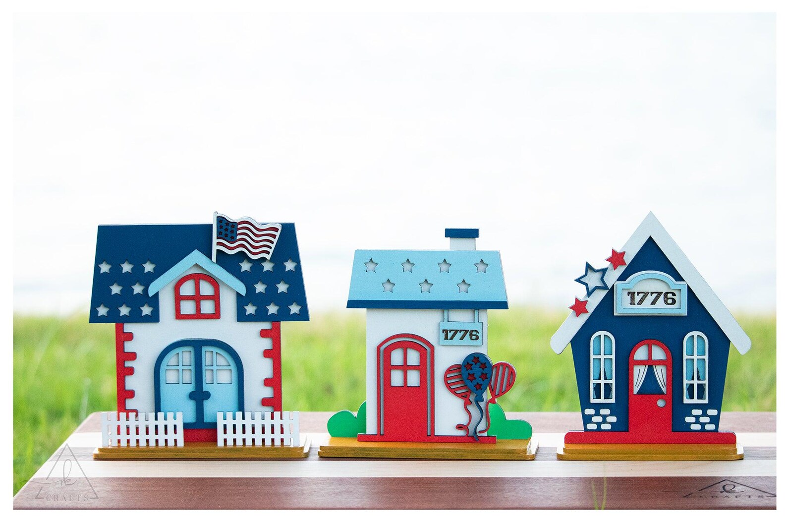 4th of July House Stand Patriotic Table Decor Independence Day Decor ...