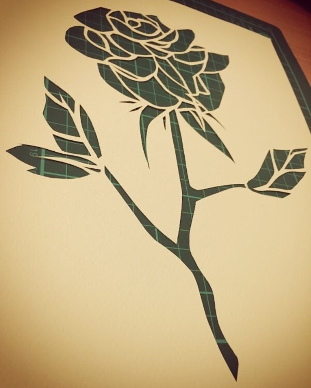 Rose - DIY Digital Papercutting Template - PERSONAL Use Only - Etsy